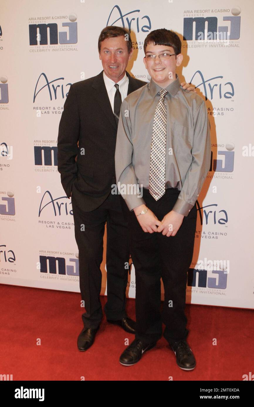 Wayne Gretzky and Lucas Stroud attend the 11th Annual Michael Jordan ...