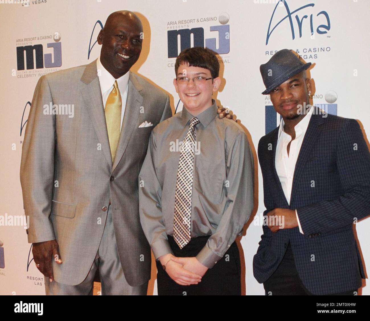 Michael Jordan, Lucas Stroud and Ne-Yo attend the 11th Annual Michael ...