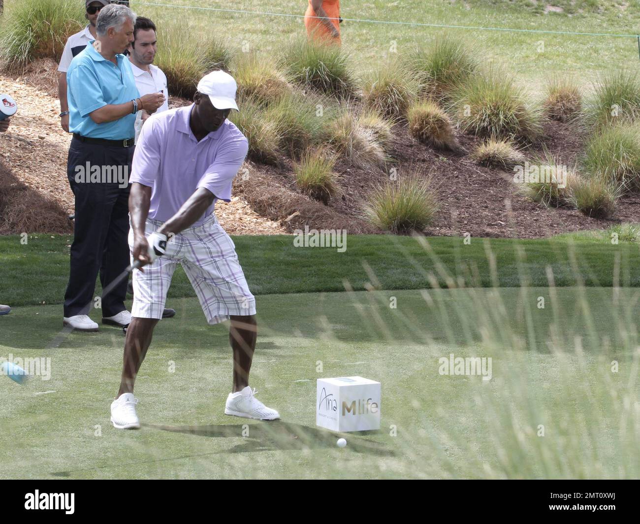 Basketball legend Michael Jordan is seen taking the golf course at the ...