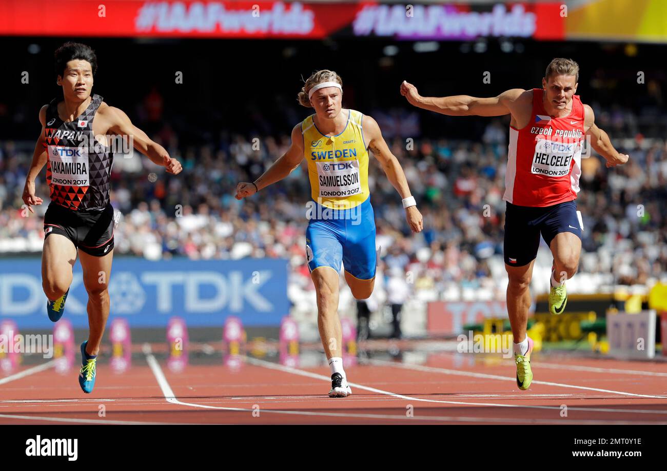 Japan's Akihiko Nakamura, Sweden's Fredrik Samuelsson and Czech ...