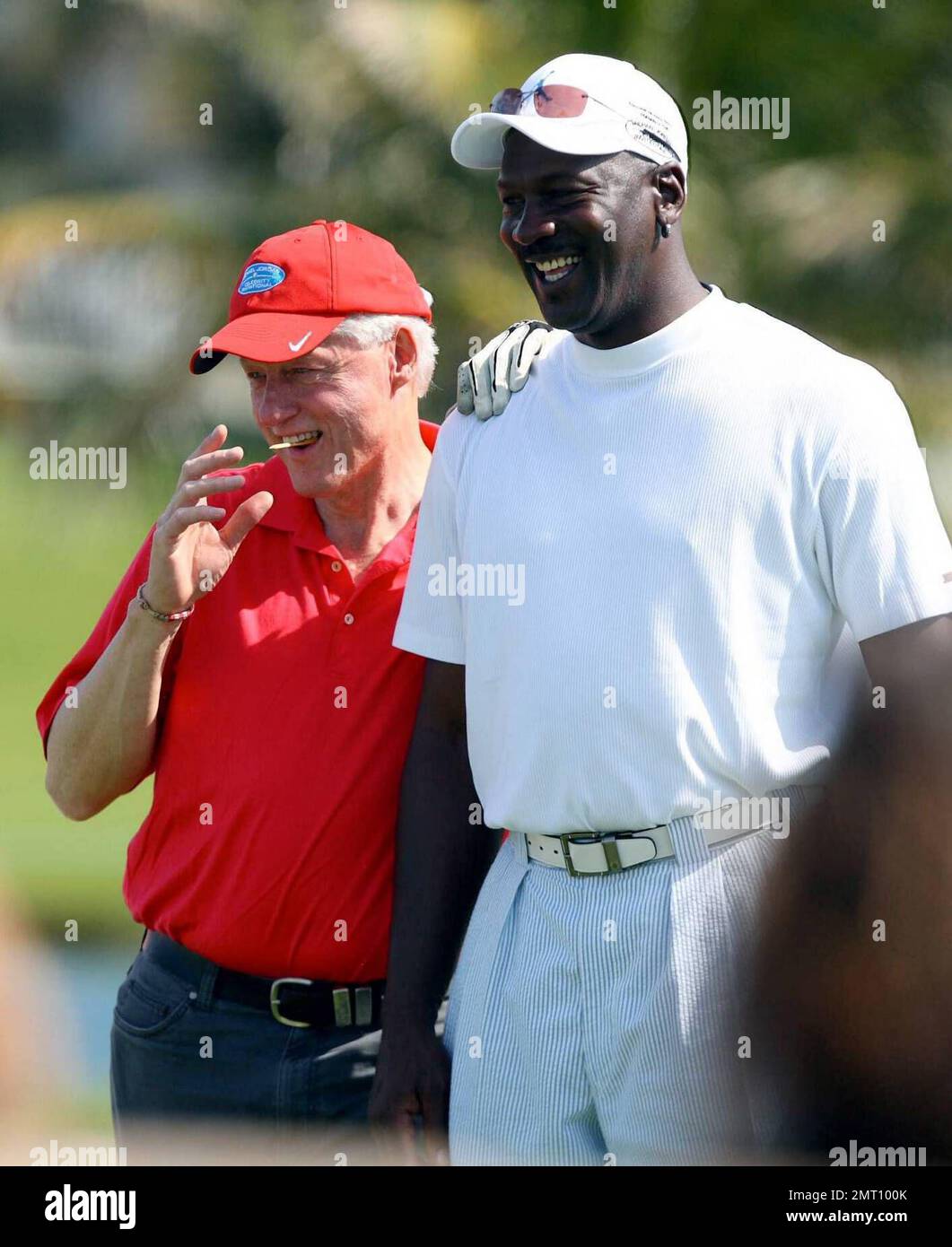 Exclusive!! President Bill Clinton and Michael Jordan play on day three ...