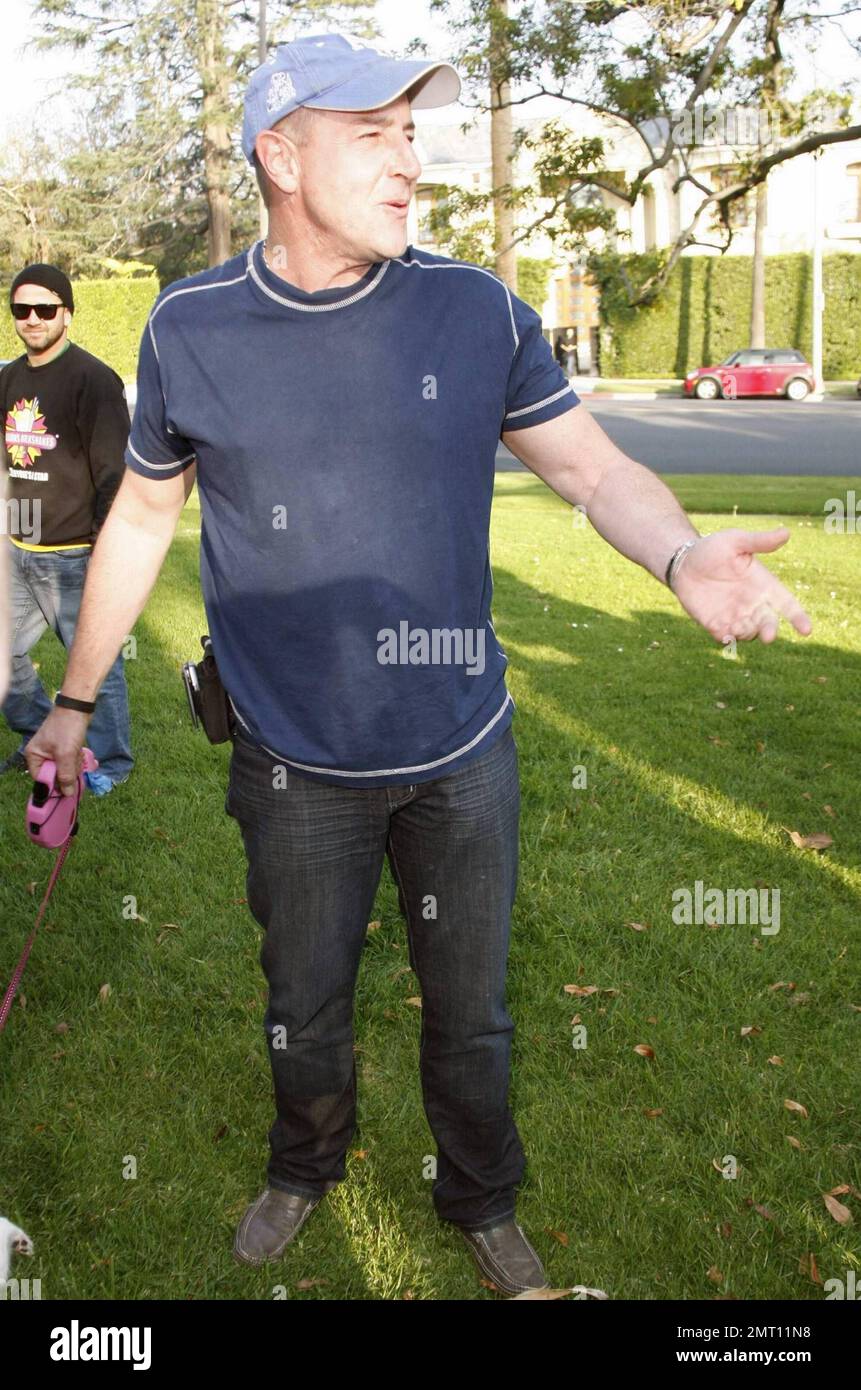 Lindsay Lohan's father Michael Lohan chats with photographers while out ...