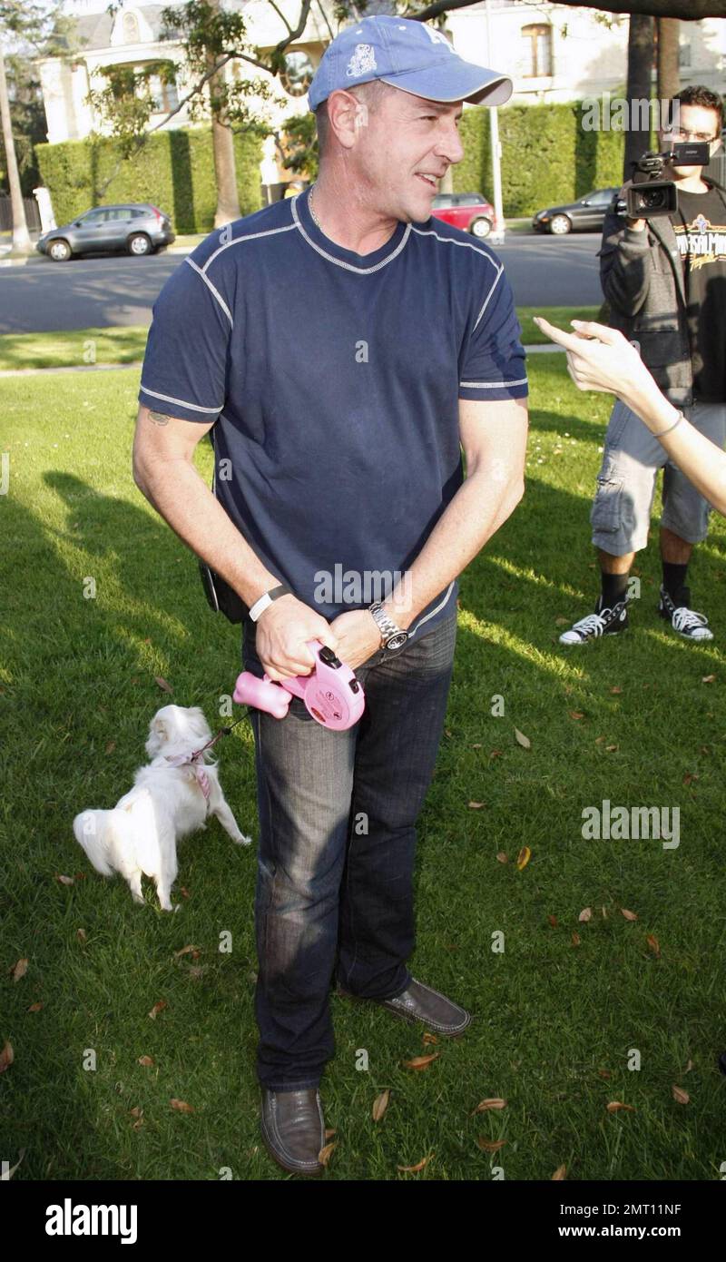 Lindsay Lohan's father Michael Lohan chats with photographers while out ...