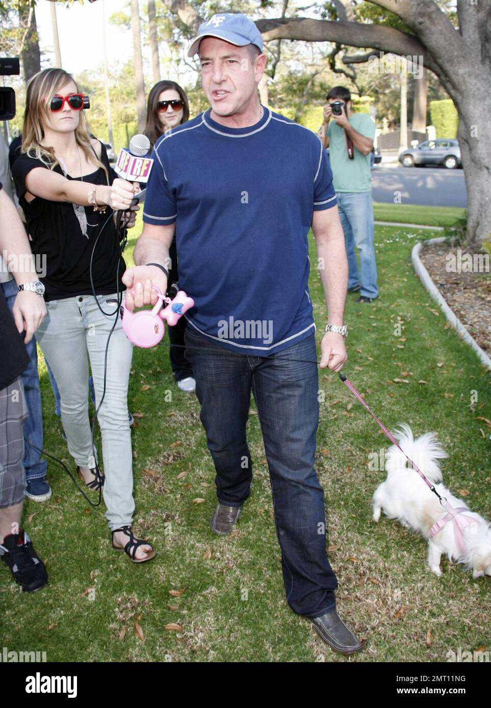 Lindsay Lohan's father Michael Lohan chats with photographers while out ...