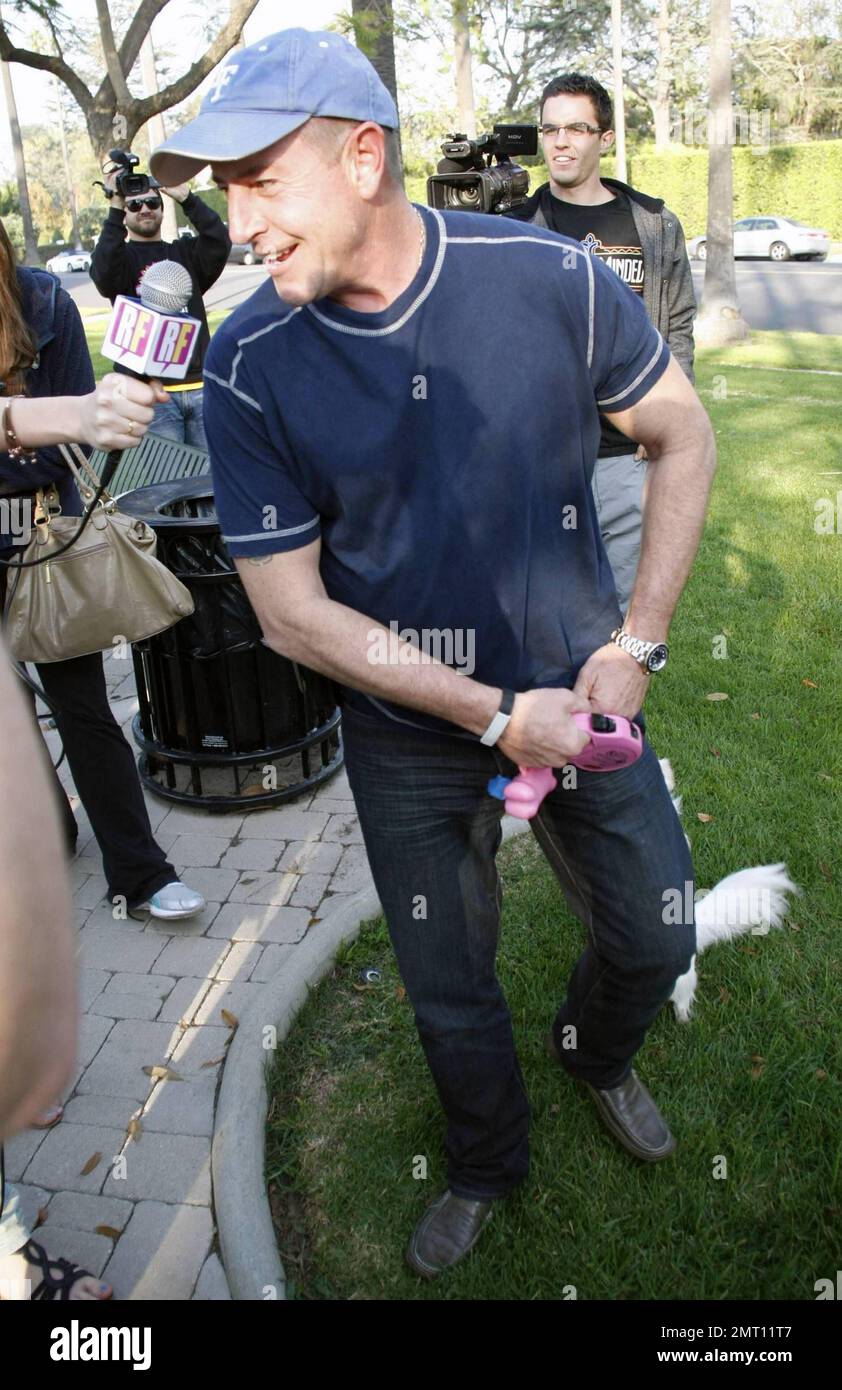 Lindsay Lohan's father Michael Lohan chats with photographers while out ...