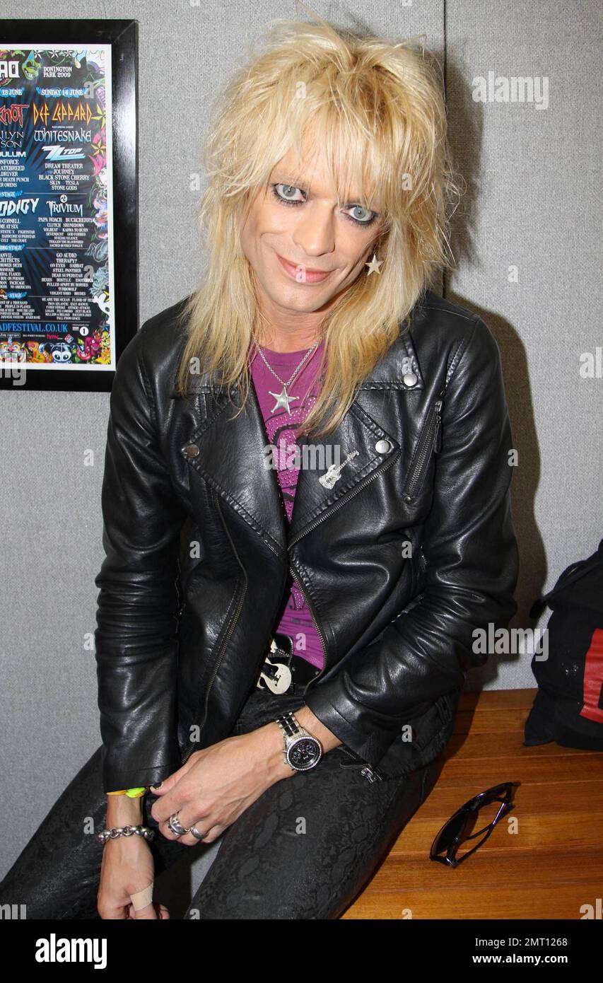Finnish rock musician Michael Monroe (Matti Fagerholm) poses backstage ...
