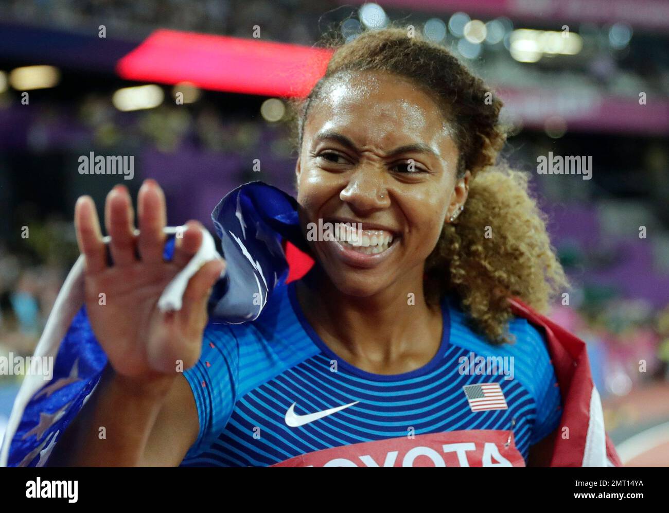 United States' Kori Carter celebrates after winning the gold medal in ...