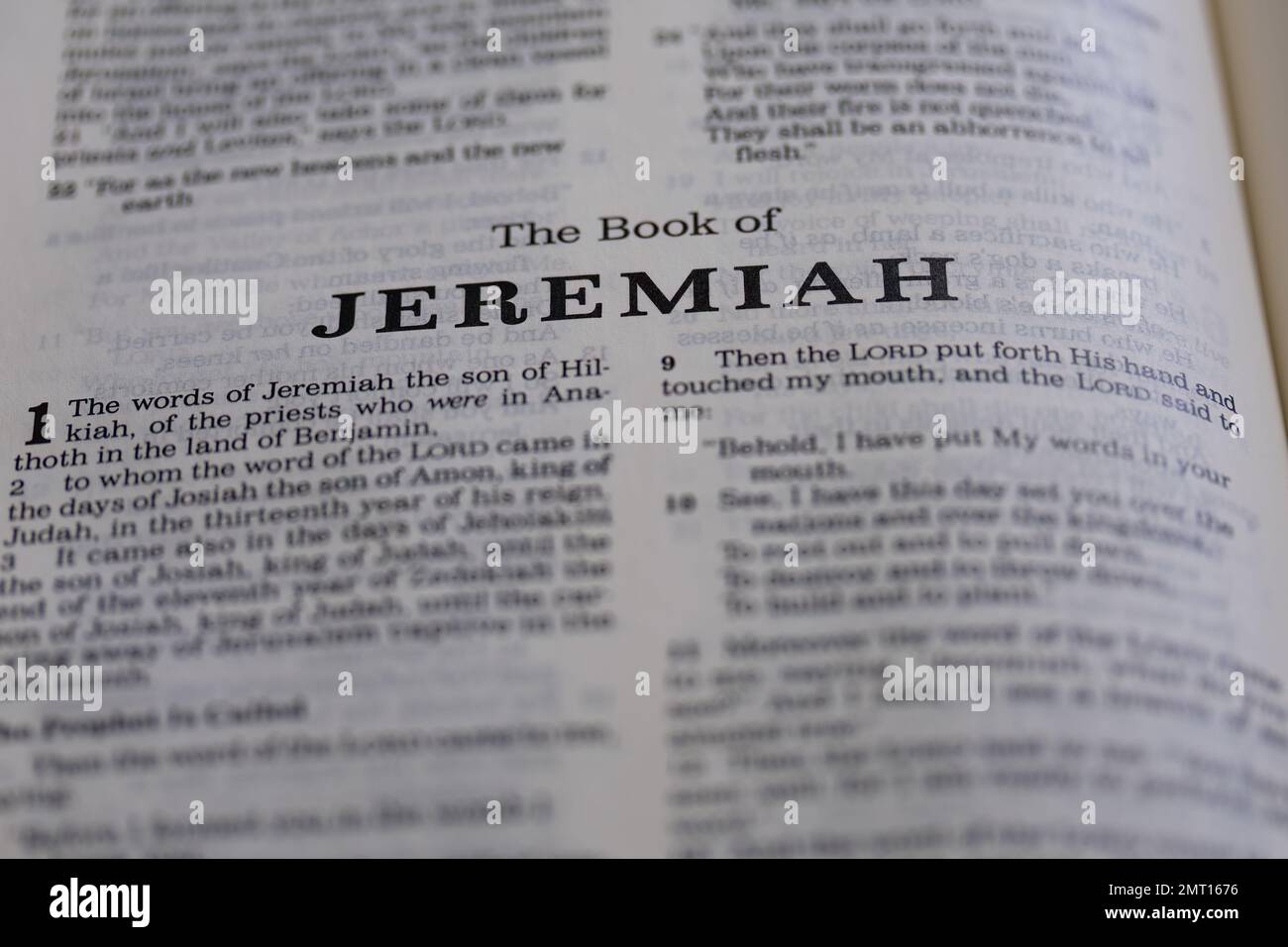Book of jeremiah hi-res stock photography and images - Alamy