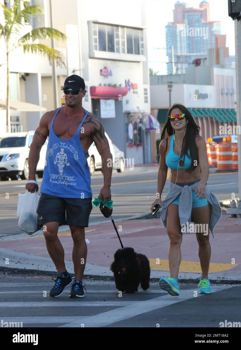 Michelle Lewin walking on Lincoln Rd Mall, Miami Beach, FL, 14th ...