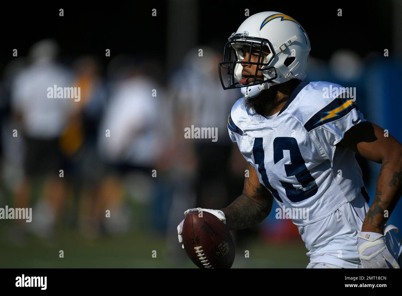 Los Angeles Chargers wide receiver Keenan Allen runs the ball during ...