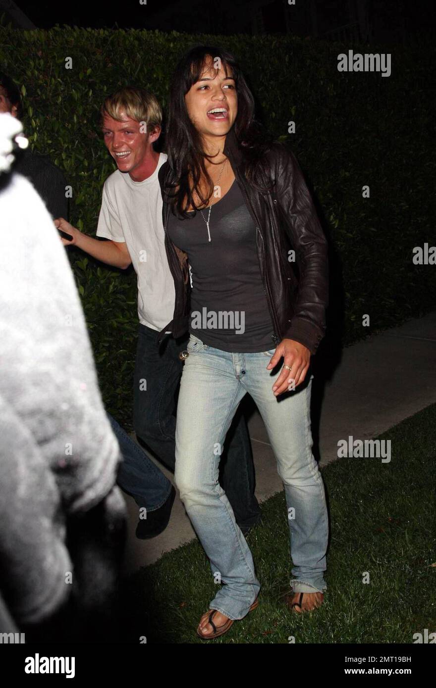 "Lost" star Michelle Rodriguez and friends leave the nightclub Villa ...