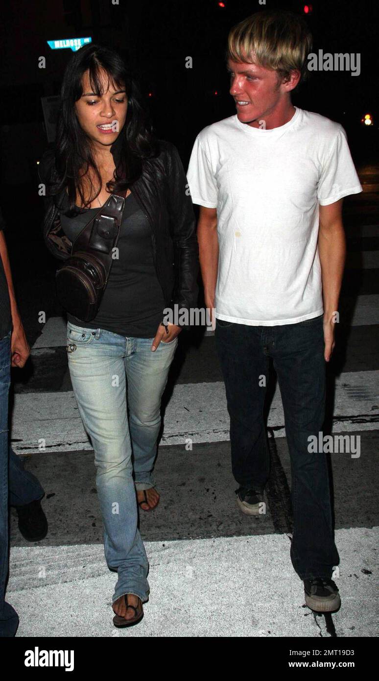 "Lost" star Michelle Rodriguez and friends leave the nightclub Villa ...
