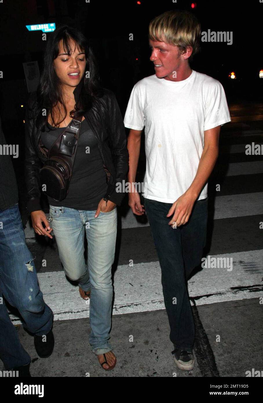 "Lost" star Michelle Rodriguez and friends leave the nightclub Villa ...