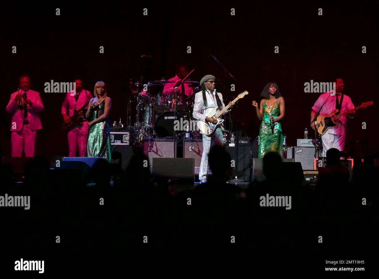 Singer Kimberly Davis, from left, guitarist/composer Nile Rodgers and ...