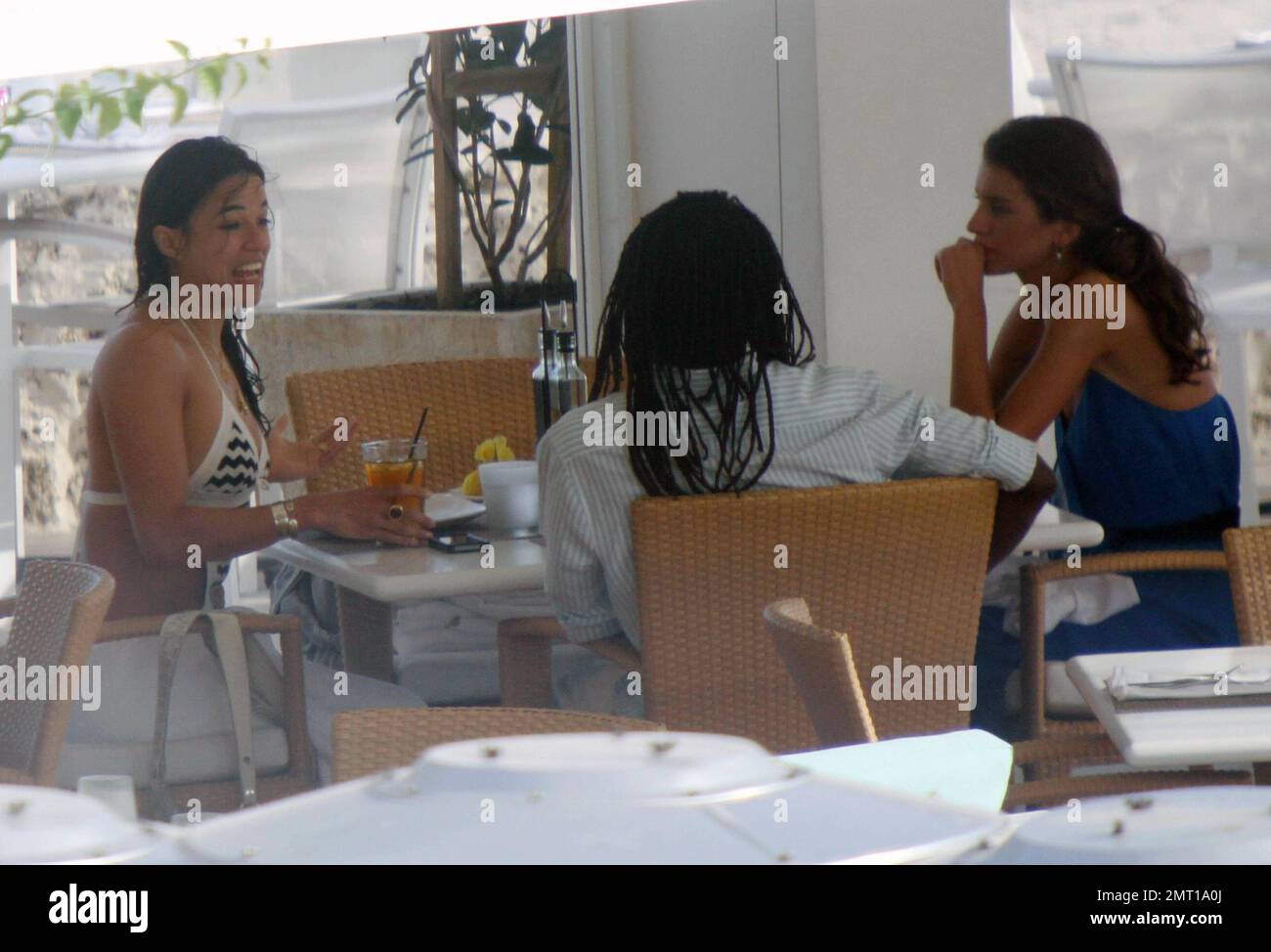 EXCLUSIVE!! Michelle Rodriguez wears a cut out one-piece swim suit as ...