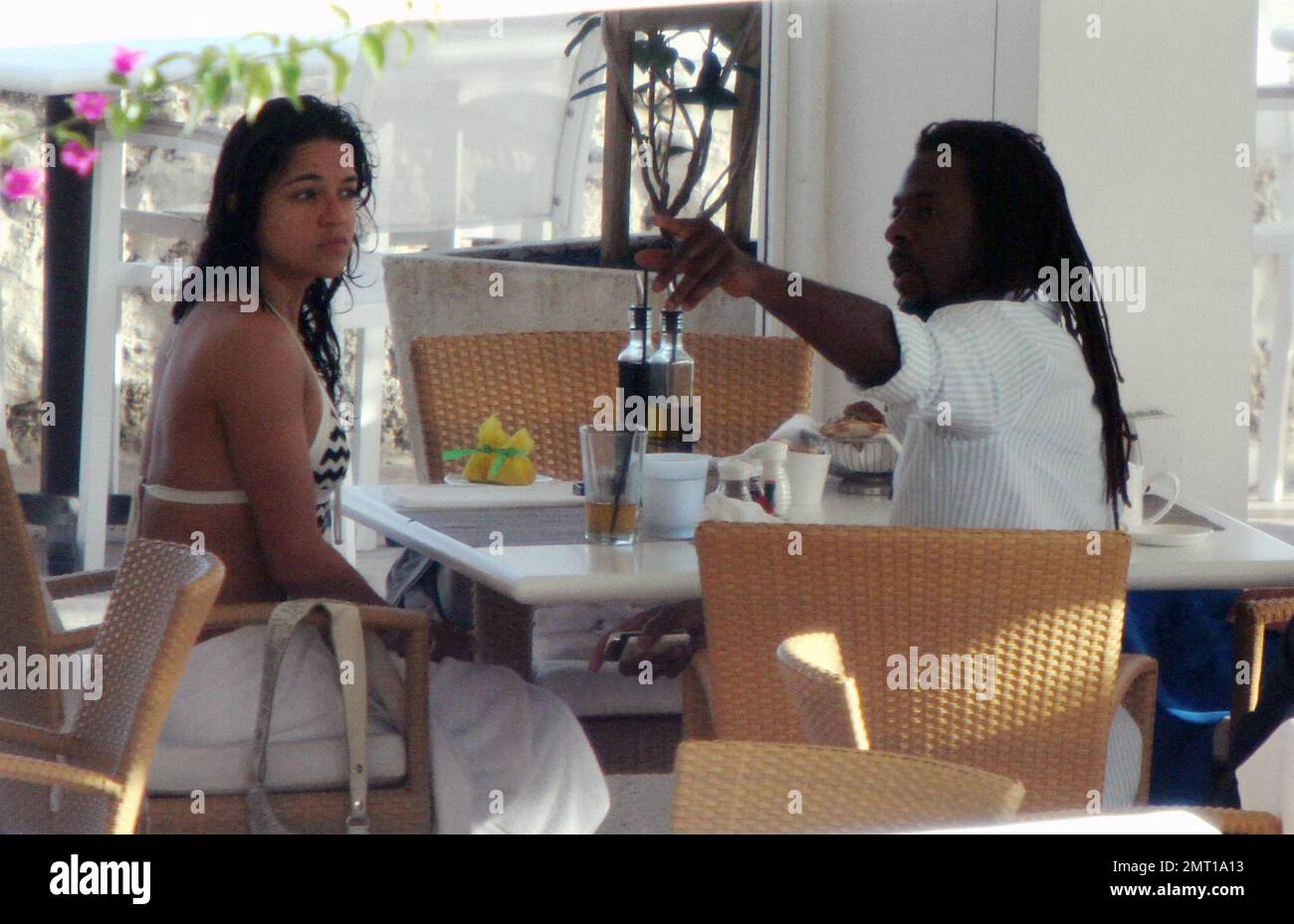 EXCLUSIVE!! Michelle Rodriguez wears a cut out one-piece swim suit as ...