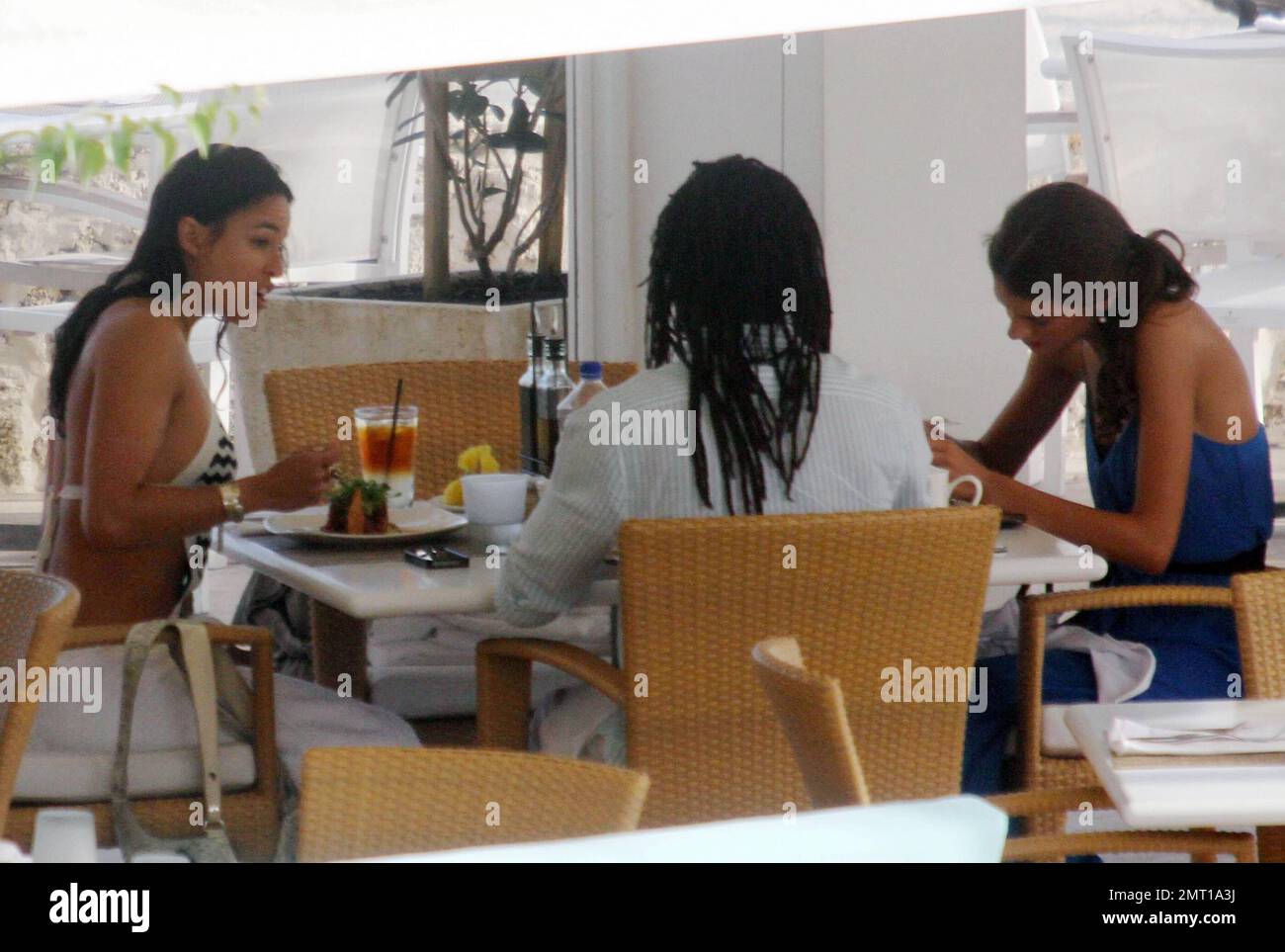 EXCLUSIVE!! Michelle Rodriguez wears a cut out one-piece swim suit as ...