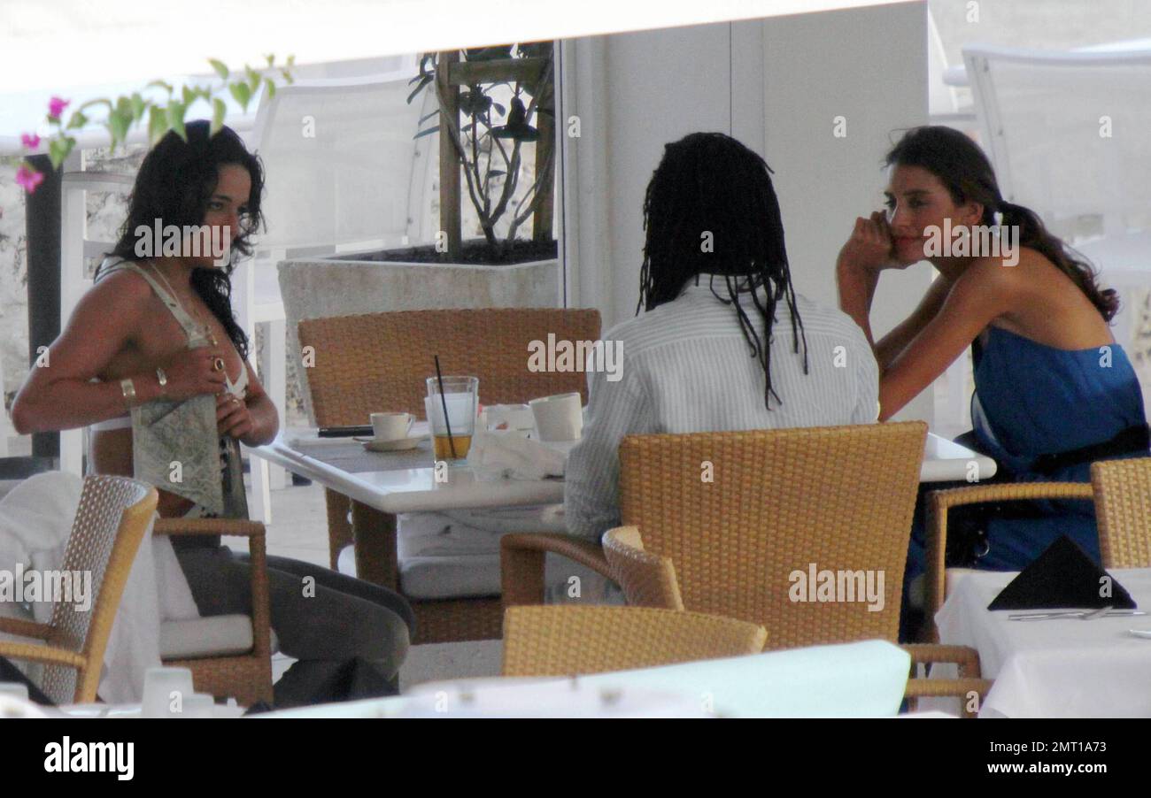 EXCLUSIVE!! Michelle Rodriguez wears a cut out one-piece swim suit as ...