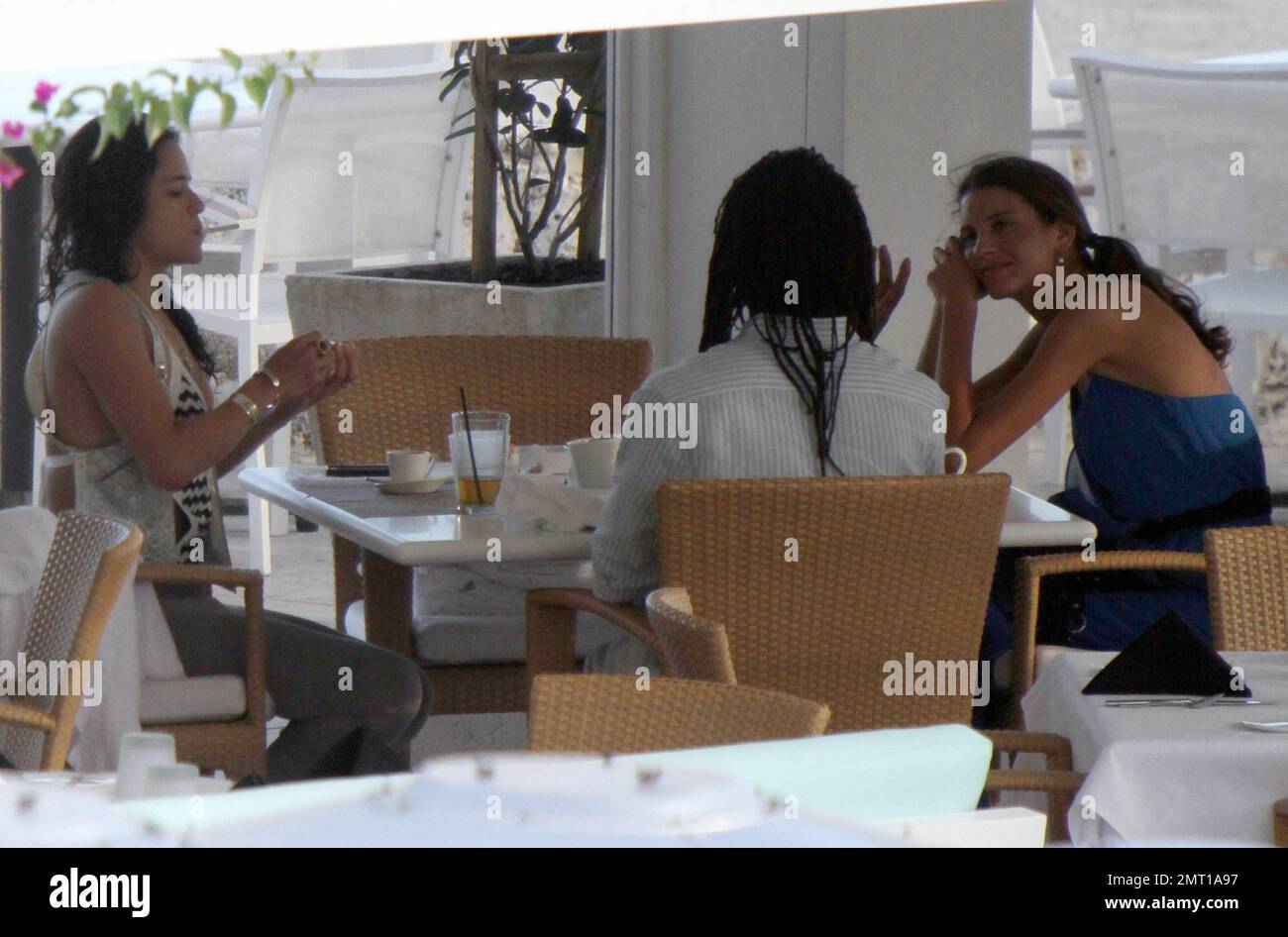 EXCLUSIVE!! Michelle Rodriguez wears a cut out one-piece swim suit as ...