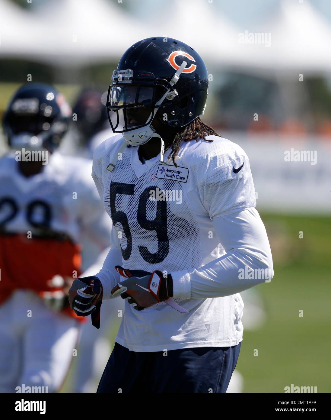 Chicago Bears linebacker Danny Trevathan works on the field during an ...