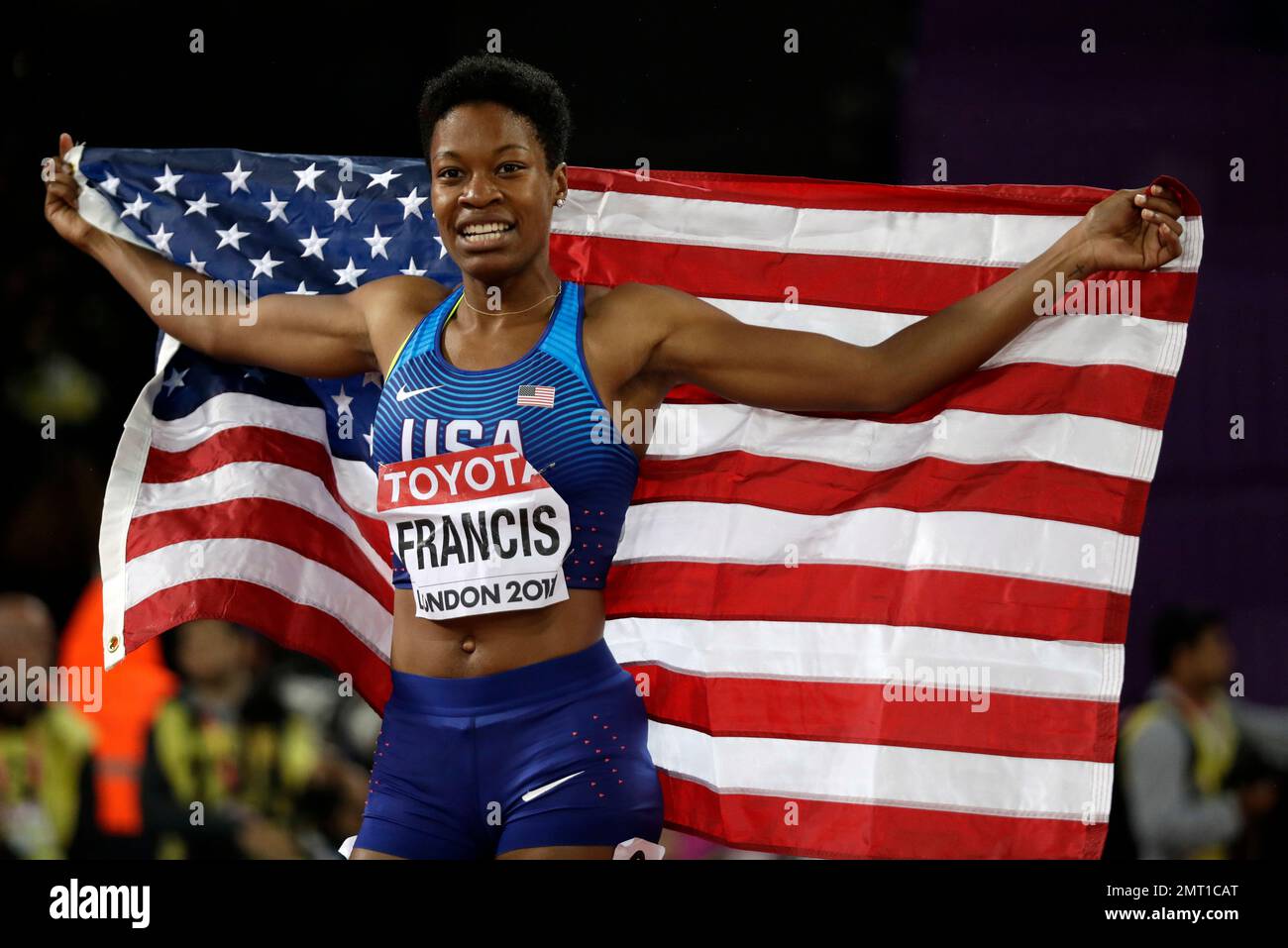 United States' Phyllis Francis celebrates after winning the gold medal ...