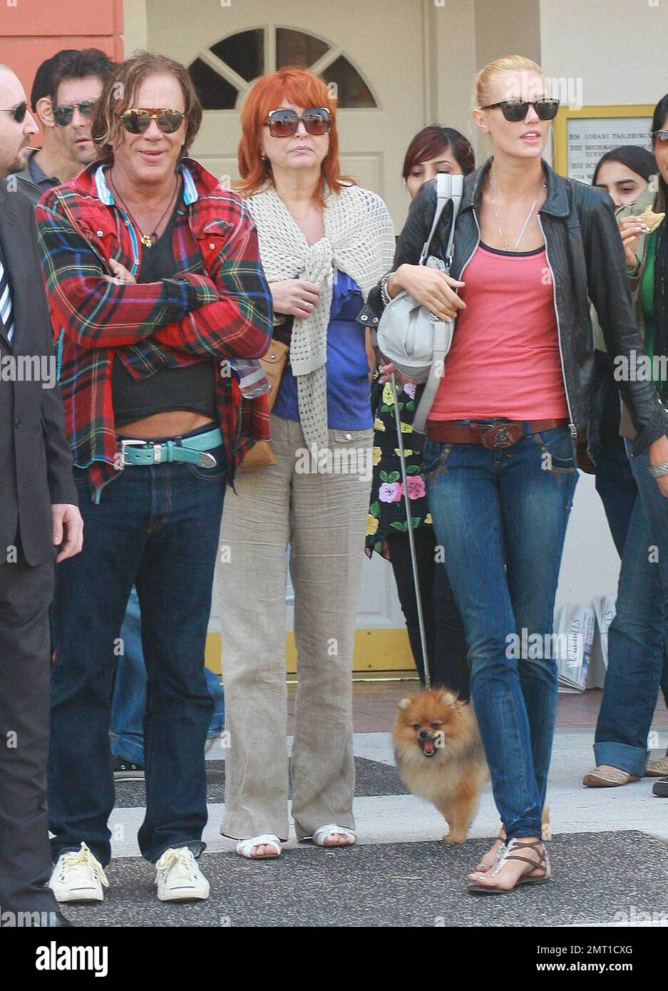 EXCLUSIVE!! Mickey Rourke and his new girlfriend go for coffee in ...