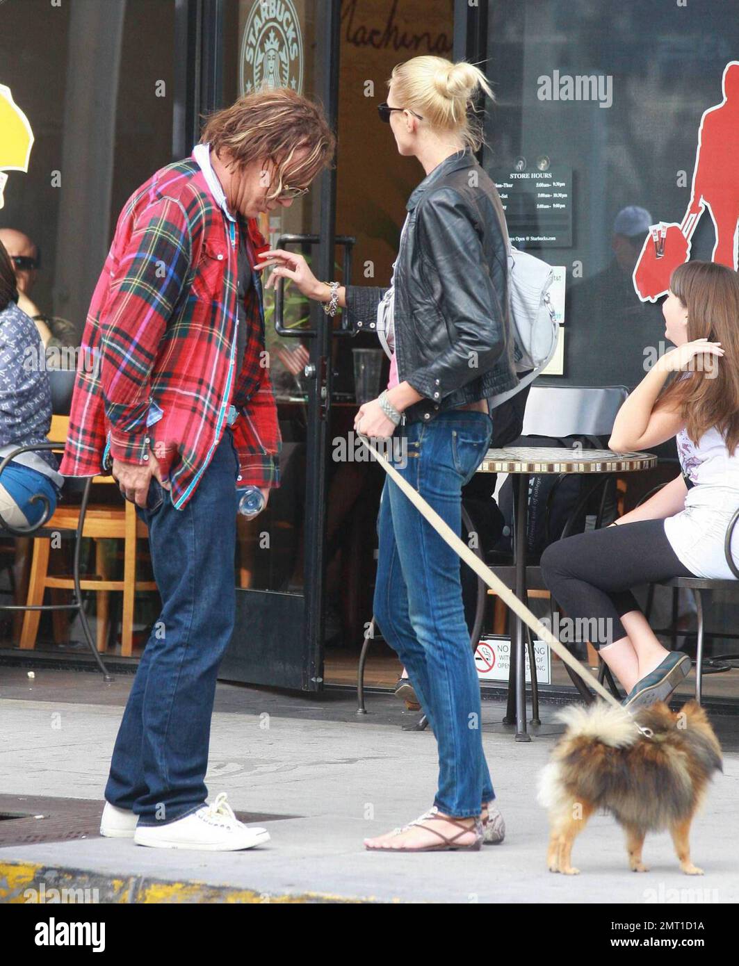 EXCLUSIVE!! Mickey Rourke and his new girlfriend go for coffee in ...