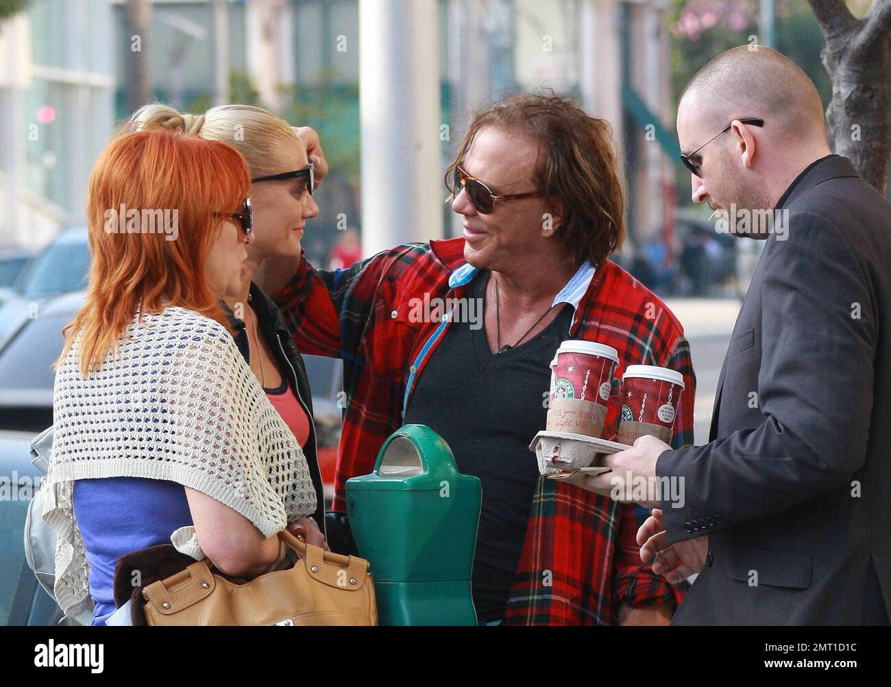 EXCLUSIVE!! Mickey Rourke and his new girlfriend go for coffee in ...