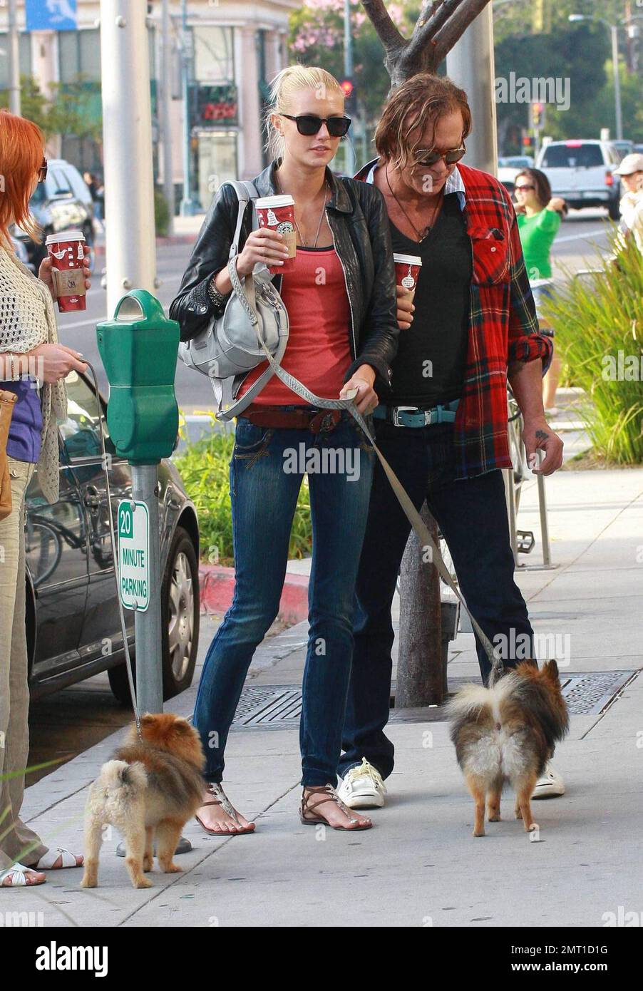 EXCLUSIVE!! Mickey Rourke and his new girlfriend go for coffee in ...
