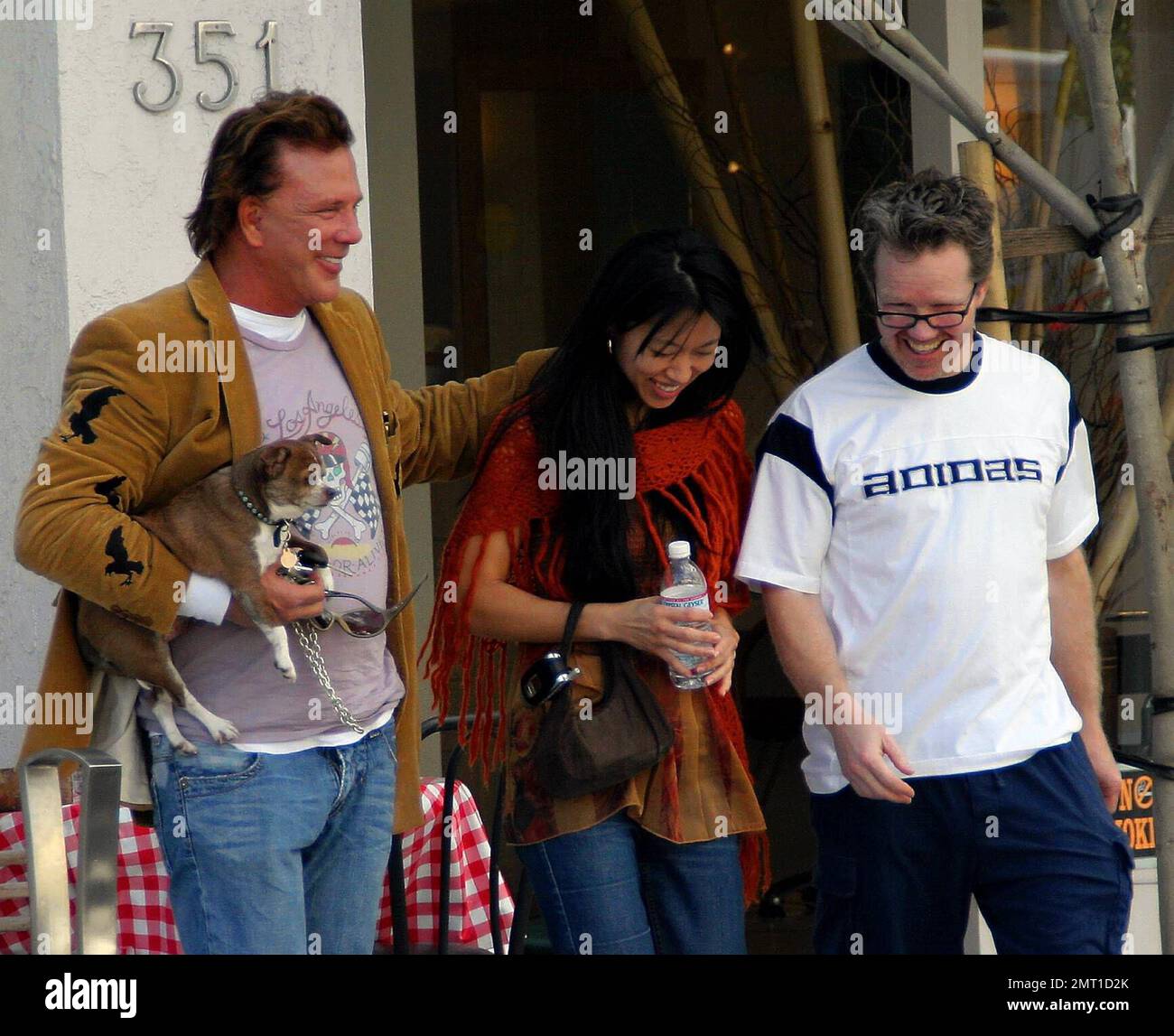 Exclusive!! Mickey Rourke takes his dog Loki, a Chihuahua-Terrier mix ...