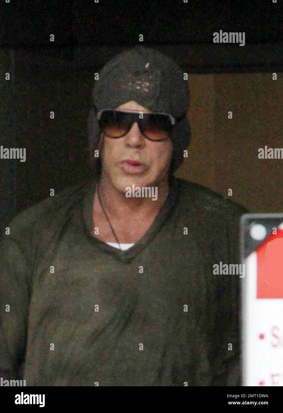 EXCLUSIVE!! Badboy Actor Mickey Rourke shows off some homeless chic and ...