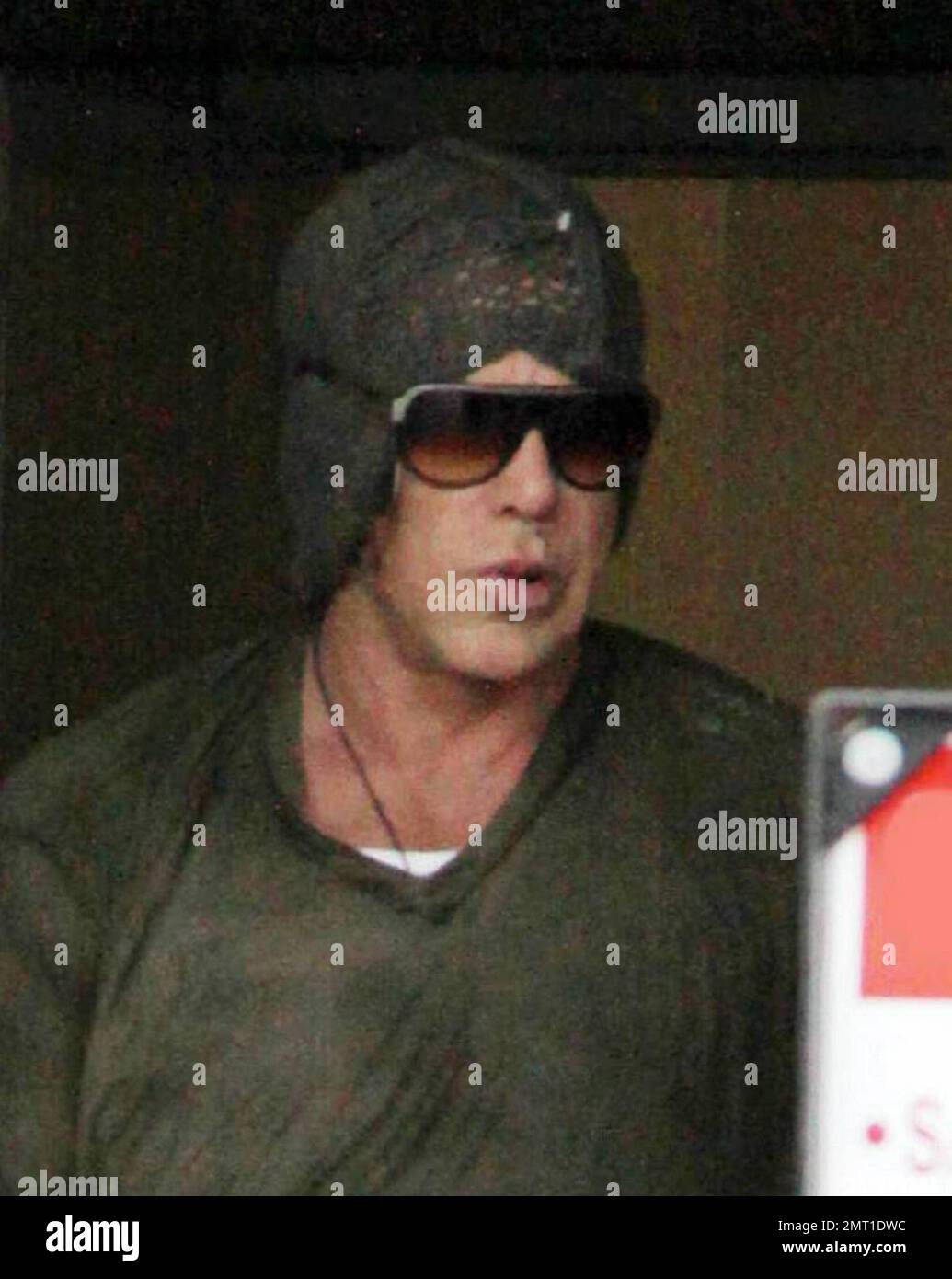 EXCLUSIVE!! Badboy Actor Mickey Rourke shows off some homeless chic and ...