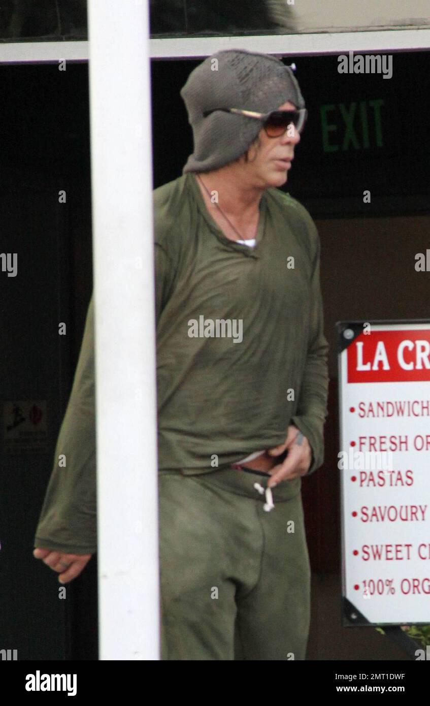EXCLUSIVE!! Badboy Actor Mickey Rourke shows off some homeless chic and ...
