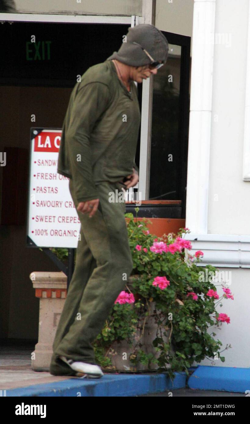 EXCLUSIVE!! Badboy Actor Mickey Rourke shows off some homeless chic and ...