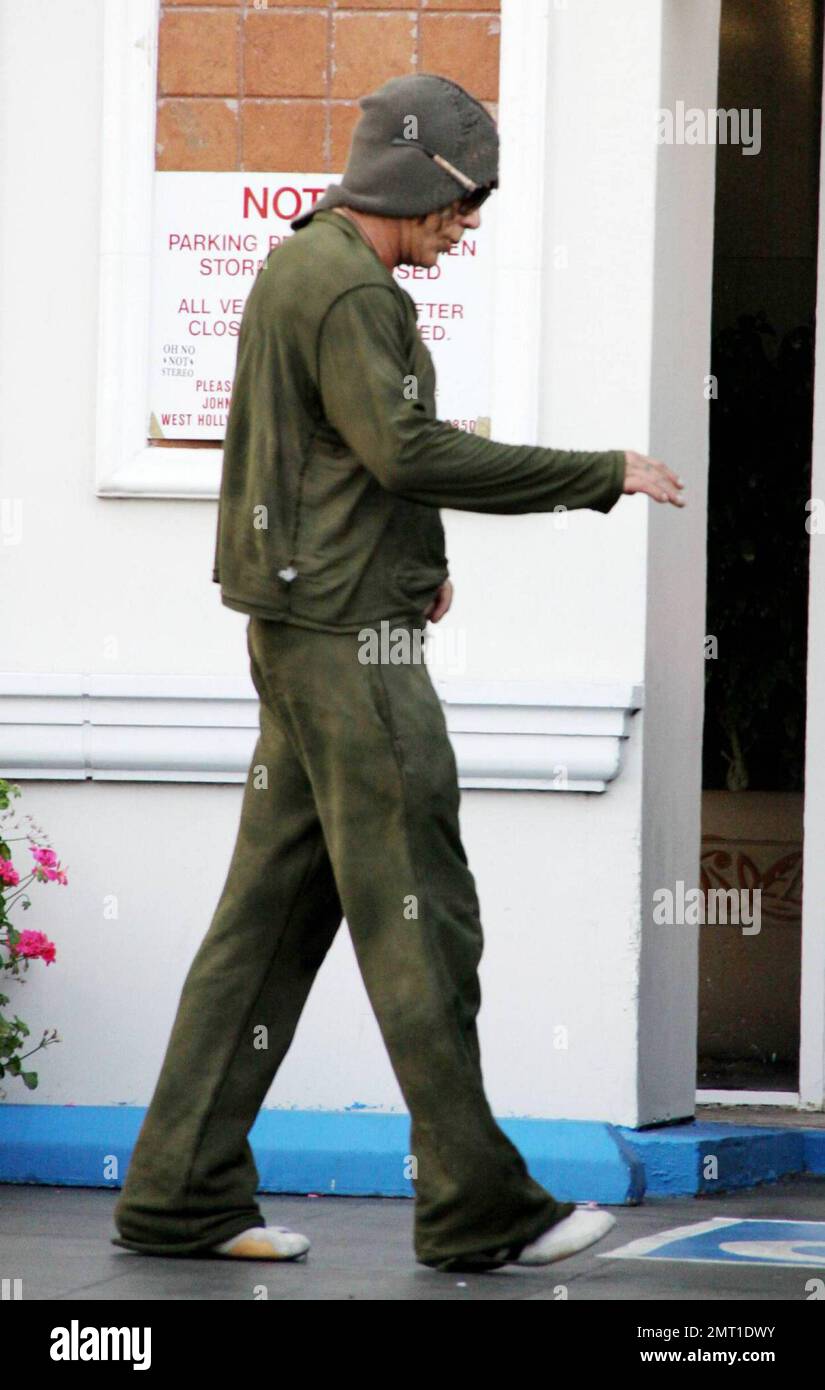 EXCLUSIVE!! Badboy Actor Mickey Rourke shows off some homeless chic and ...