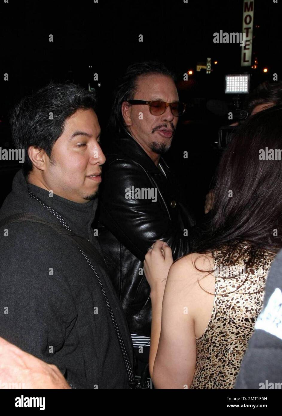Academy Award-nominated actor Mickey Rourke leaves the nightclub My ...