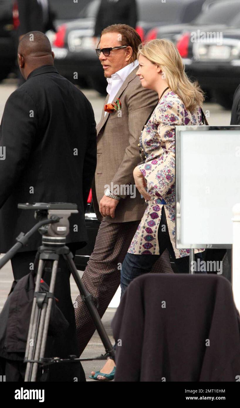 Mickey Rourke greets fans and attends the Spirit Awards in Santa Monica ...