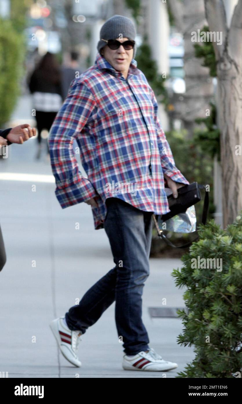 Actor Mickey Rourke was seen out and about in Beverly Hills just a few ...
