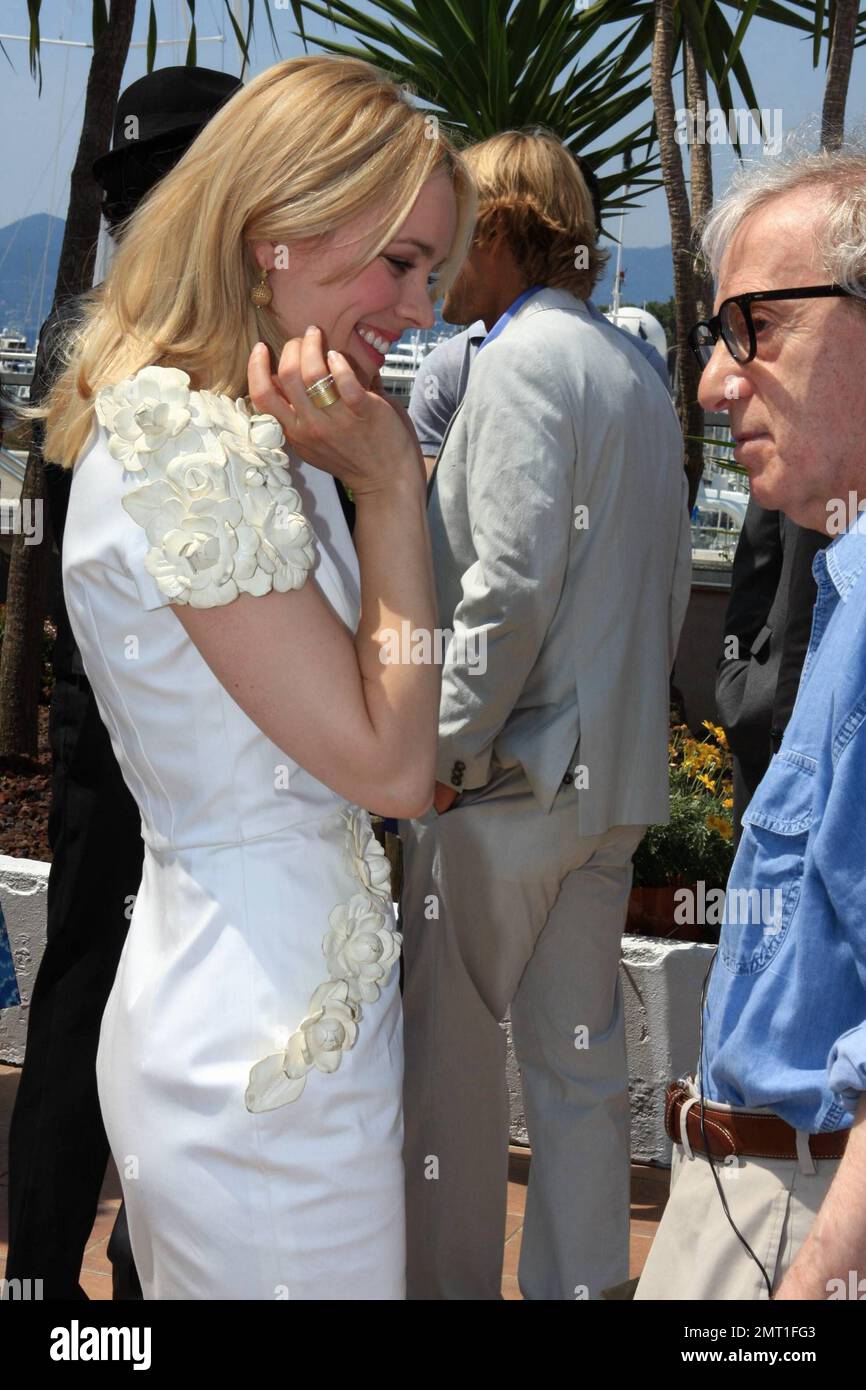 Rachel McAdams and Woody Allen at the premiere of "Midnight in Paris ...