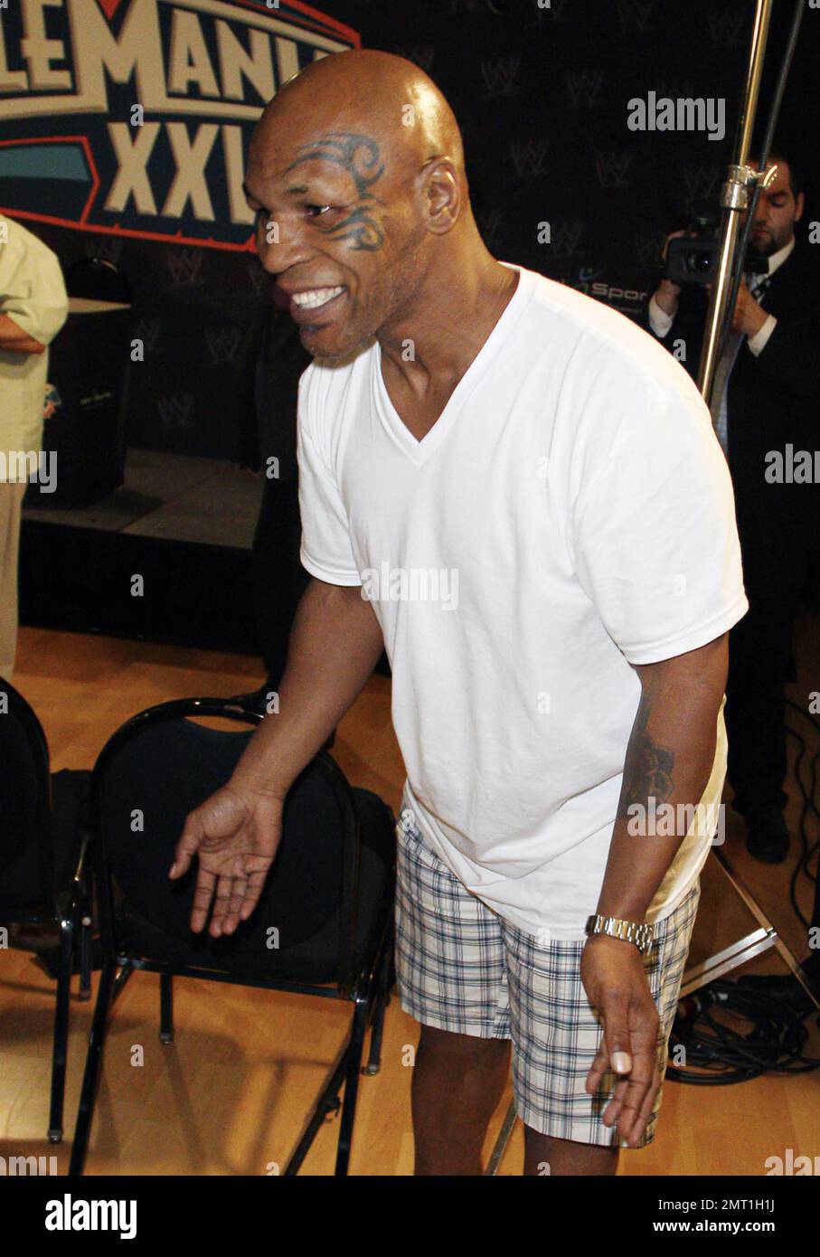Pro Boxer and "Hangover' star Mike Tyson at the WWE WrestleMania 28 ...