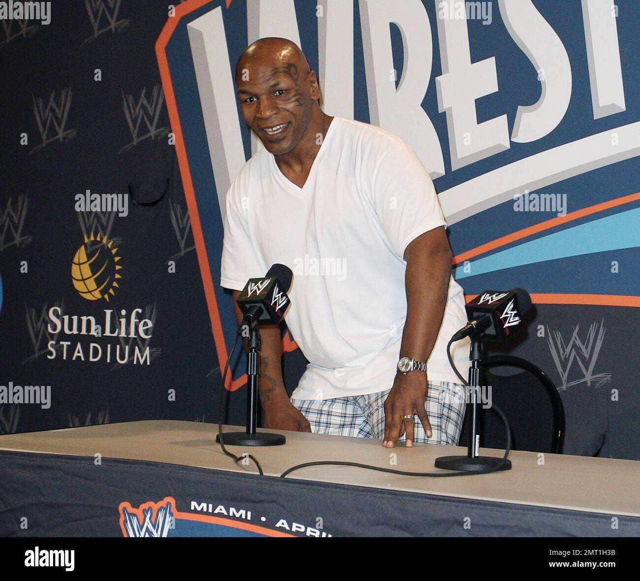Pro Boxer and "Hangover' star Mike Tyson at the WWE WrestleMania 28 ...