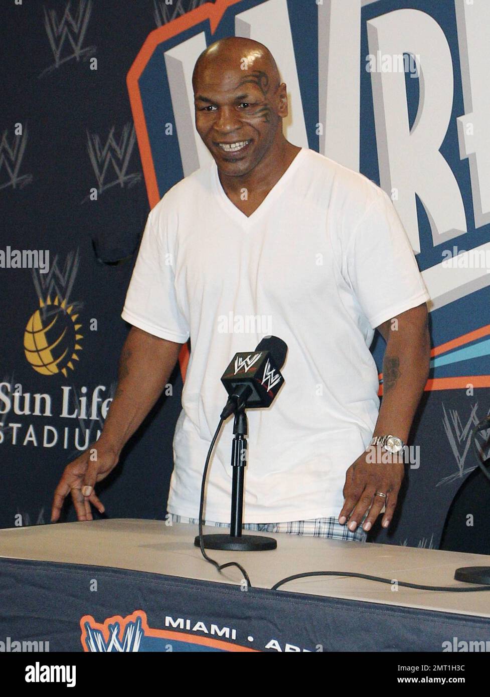 Pro Boxer and "Hangover' star Mike Tyson at the WWE WrestleMania 28 ...