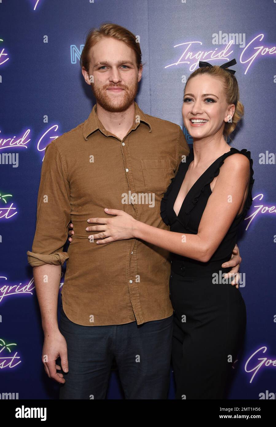 Actors Wyatt Russell, left, and Meredith Hagner attend the premiere of ...