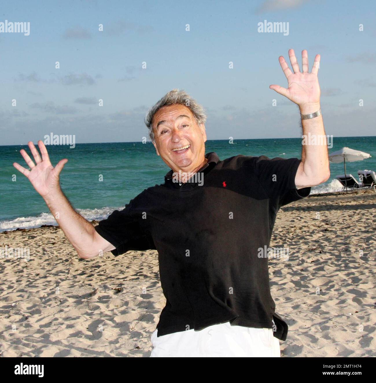 Exclusive!! Vintage UK comedian Mike Winters poses at his Miami Beach ...