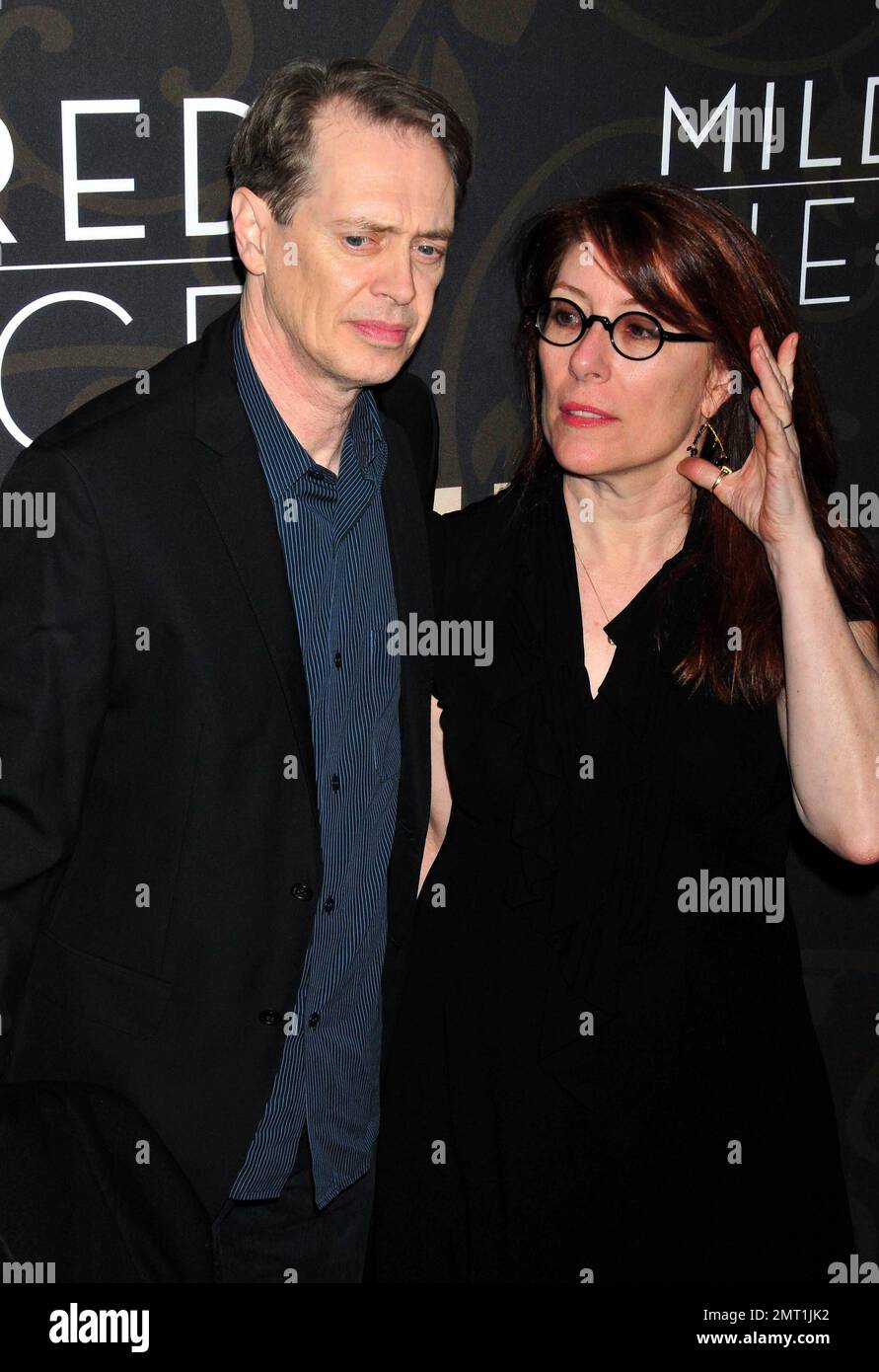 Steve Buscemi and Jo Andres at the premiere of "Mildred Pierce" at the ...