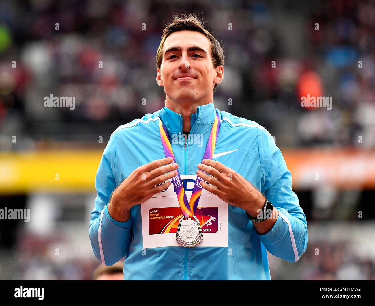 Men's 110 meters hurdles silver medalist Russia's Sergey Shubenkov on ...
