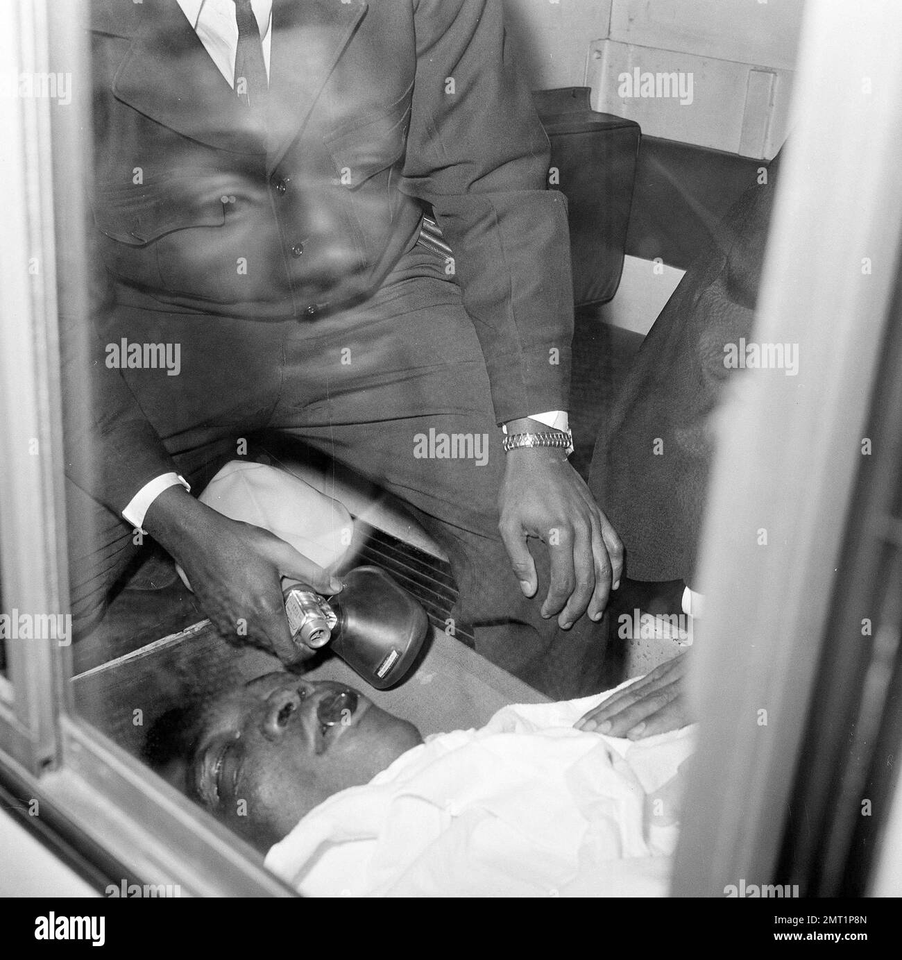 Benny Paret of Cuba, knocked unconscious by Emile Griffith in their ...