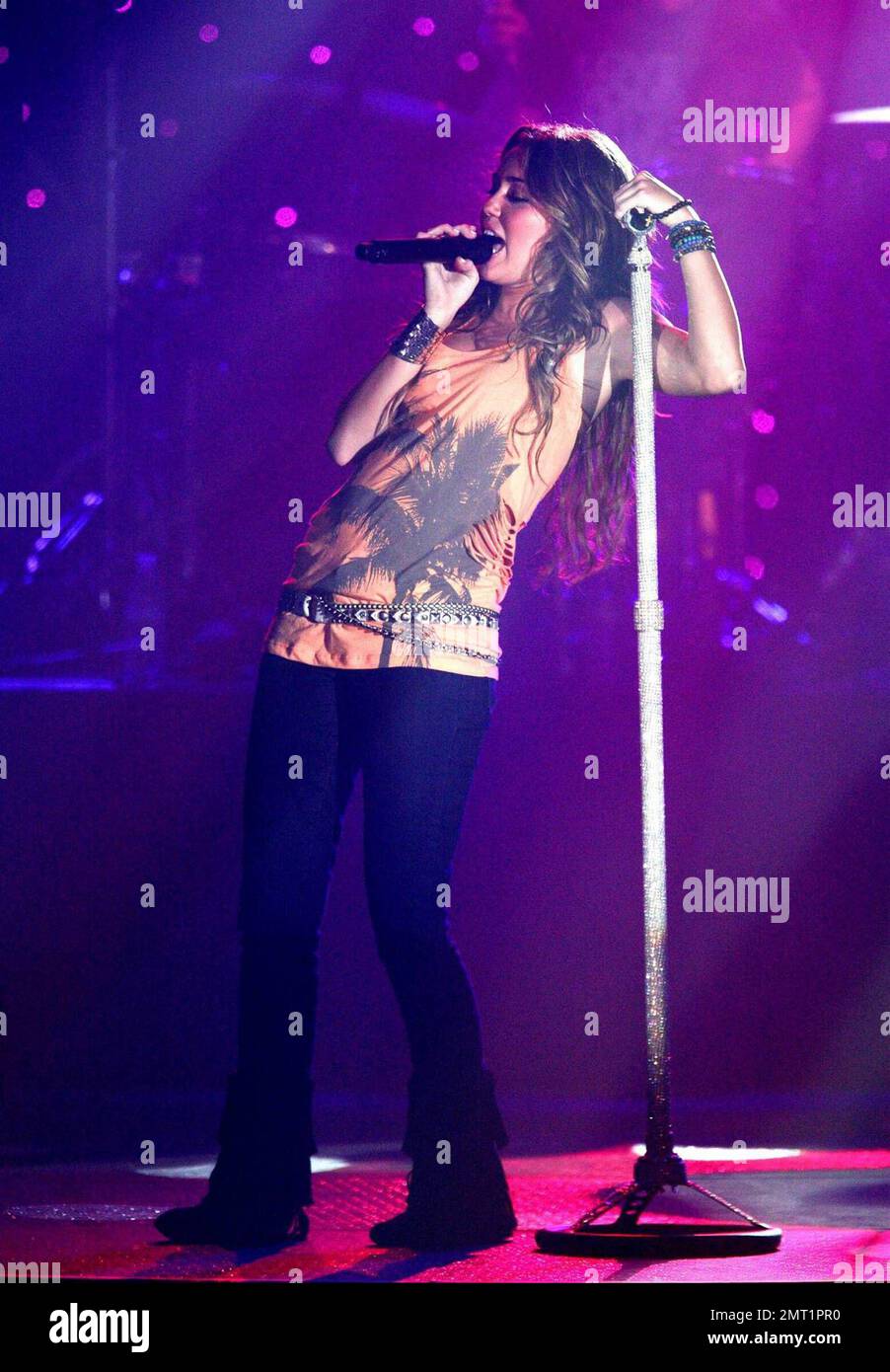 Miley Cyrus in concert at Atlantis on Paradise Island in the Bahamas. 5 ...