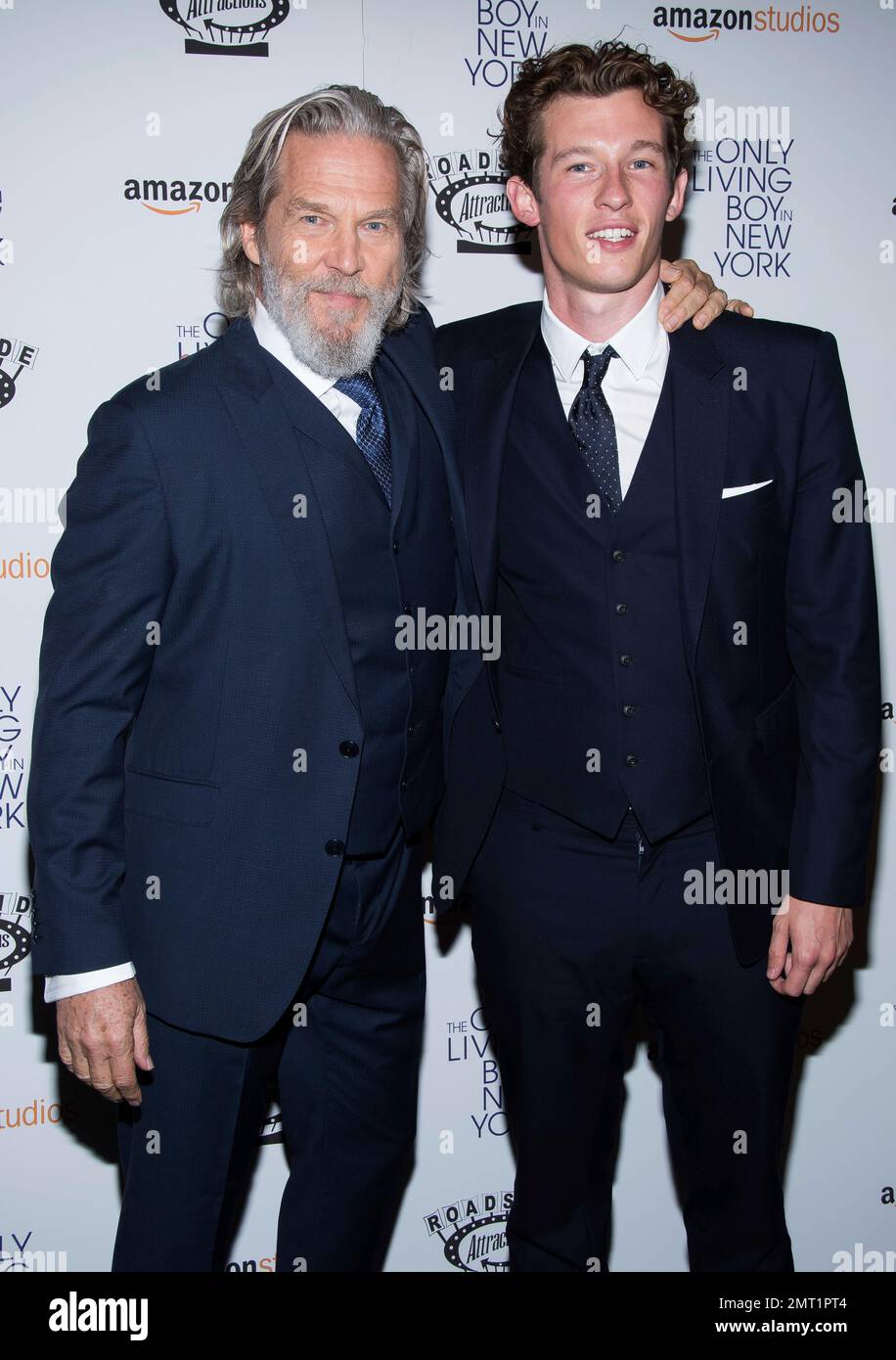 Jeff Bridges and Callum Turner attend "The Only Living Boy in New York ...