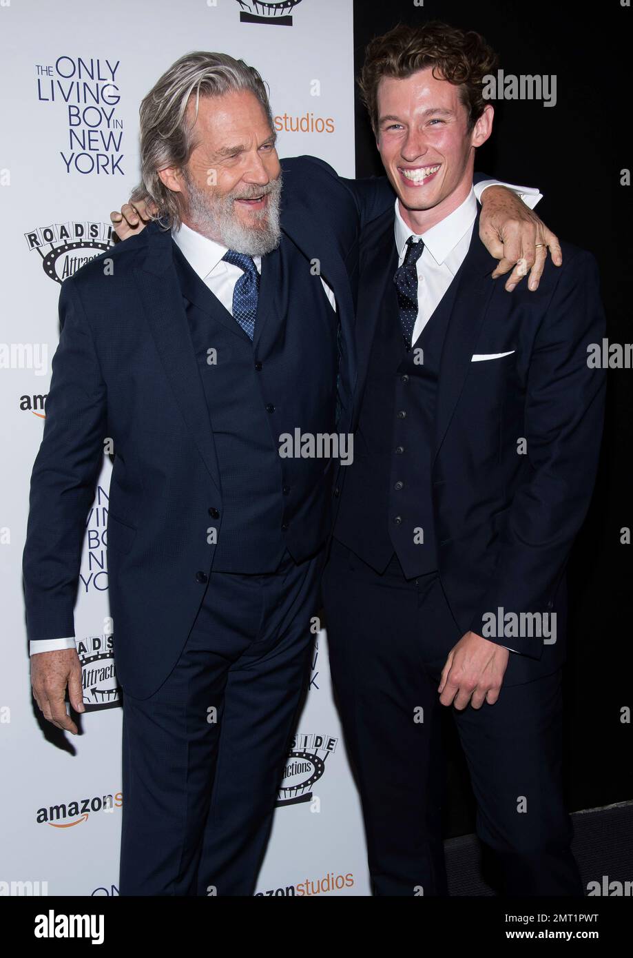Jeff Bridges and Callum Turner attend "The Only Living Boy in New York ...